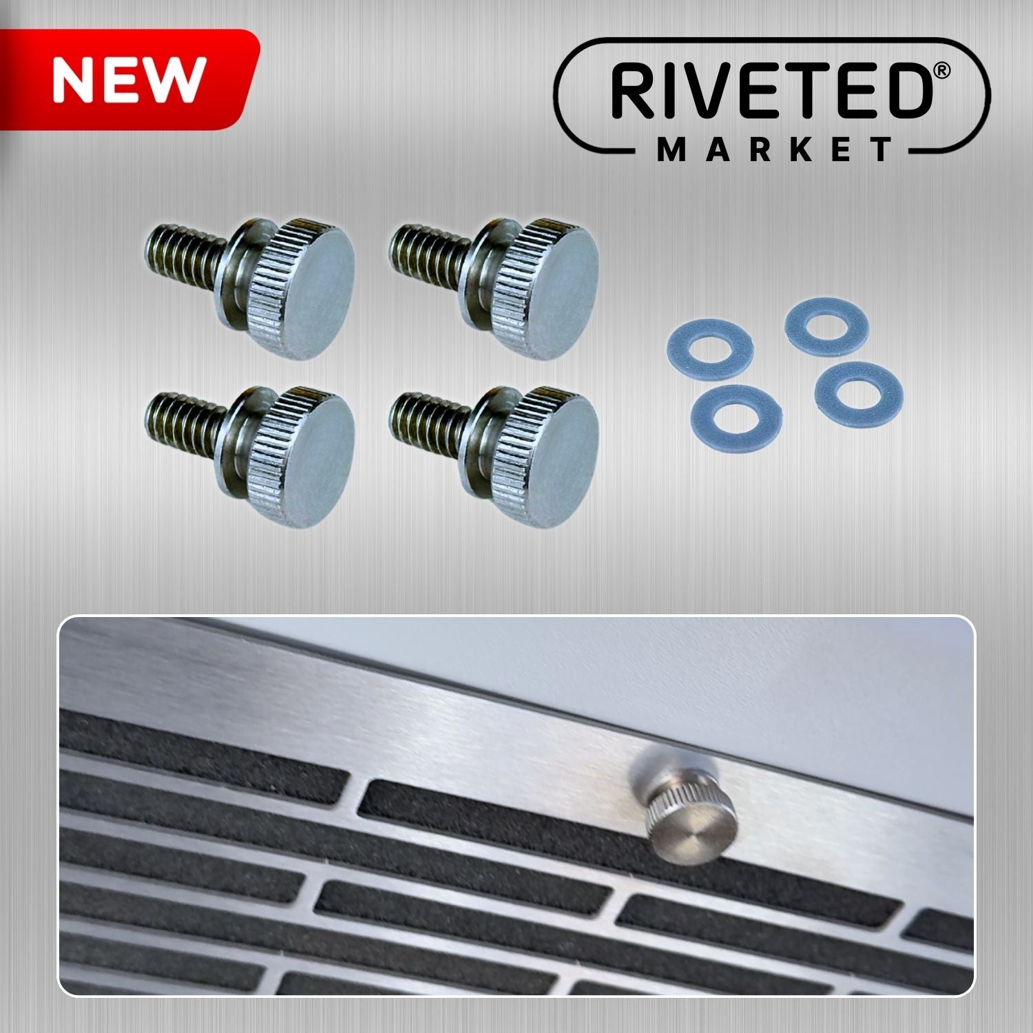 Air Intake Vent Grille Stainless Steel Thumbscrew Conversion For 2024 ...