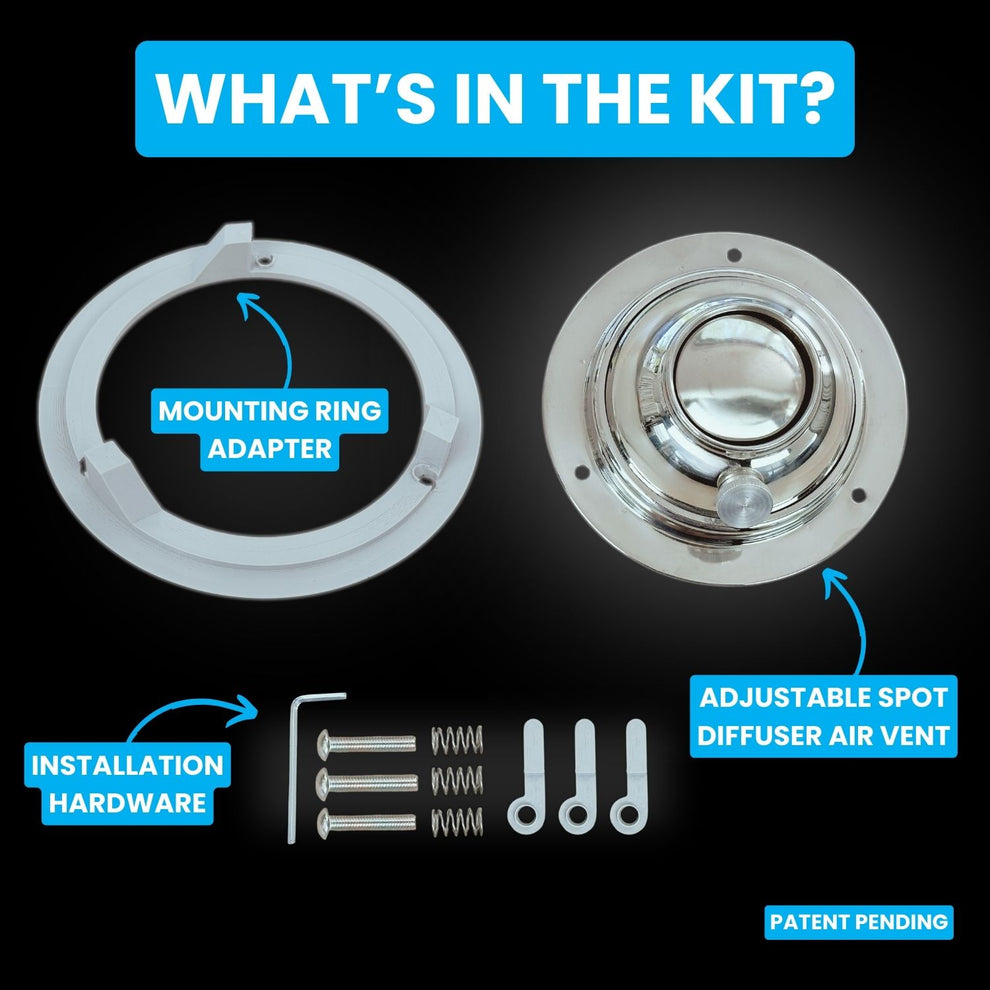 CAMPAIR High-Flow Spot Diffuser Air Vent For Airstreams Equipped With ...