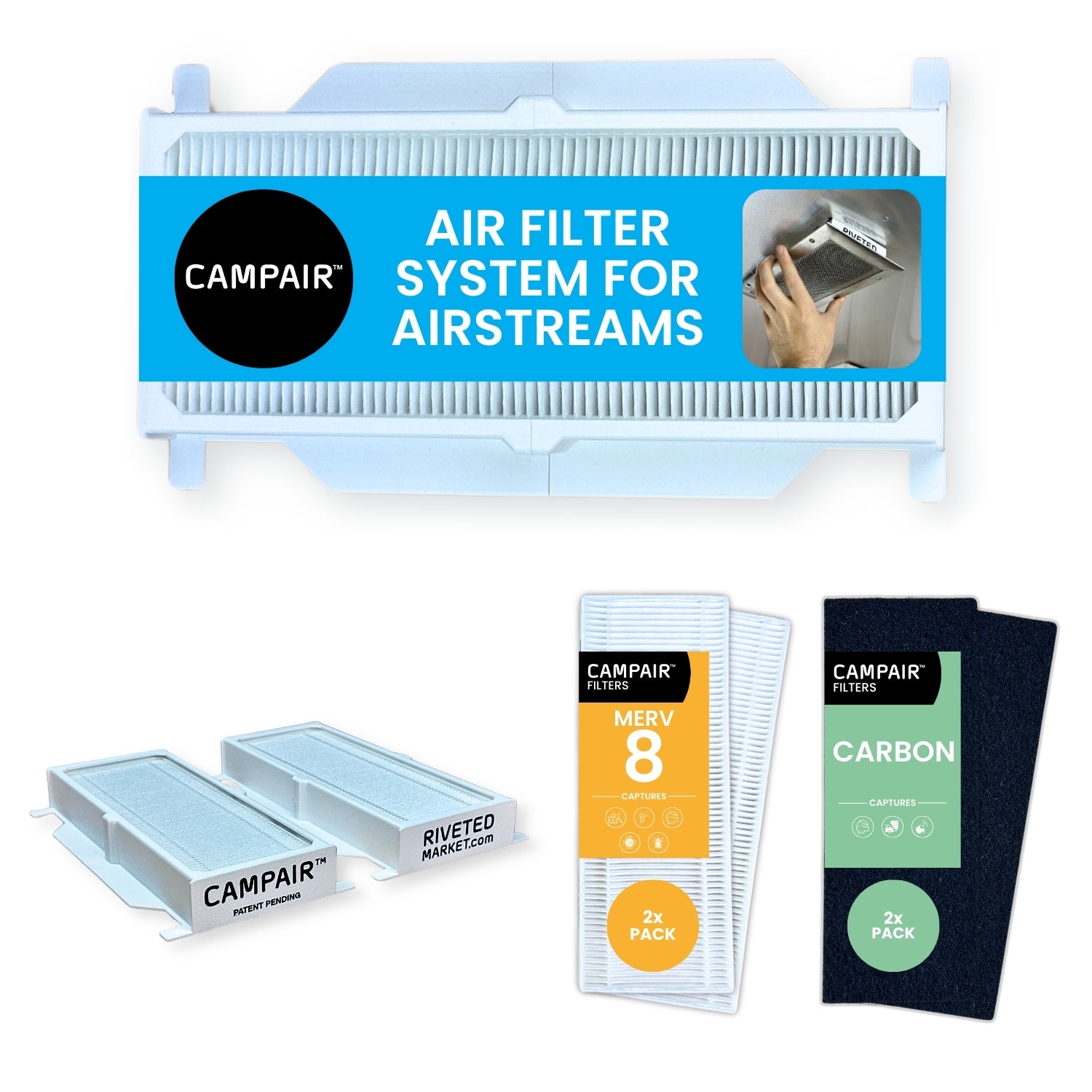 CAMPAIR Airstream Air Filter System | MERV 8 & 11 + Carbon – Riveted Market